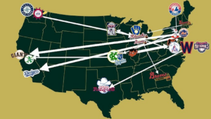 The various MLB teams relocations